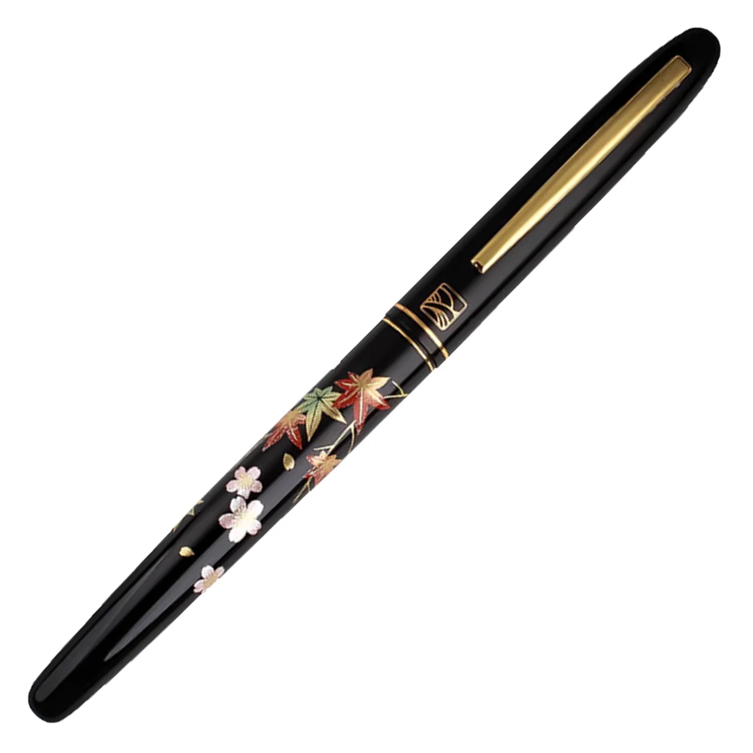 Wancher x Kuretake Kindai Maki-e Sakura Ni Kouyou Fountain Pen - Black – PEN PLANET