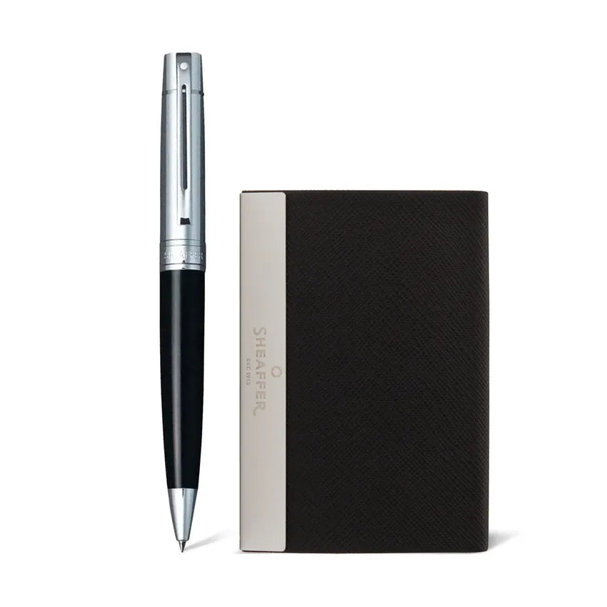 Sheaffer Gift Set 300 Ballpoint Pen with Business Card Holder Glossy B ...